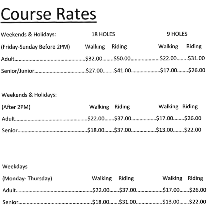 NuMark Golf Course - Daily Rates - Lincoln, NE